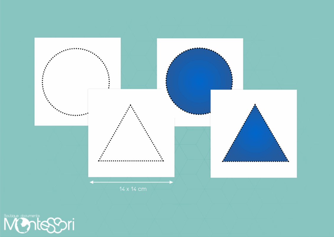 Cartes poinçonnage cabinet de géométrie - BOUTIQUE DOCUMENTS MONTESSORI